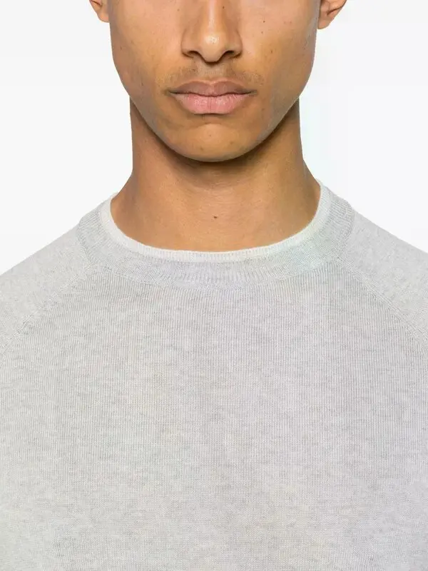 Eleventy Contrasting Trim Crew Neck Sweater