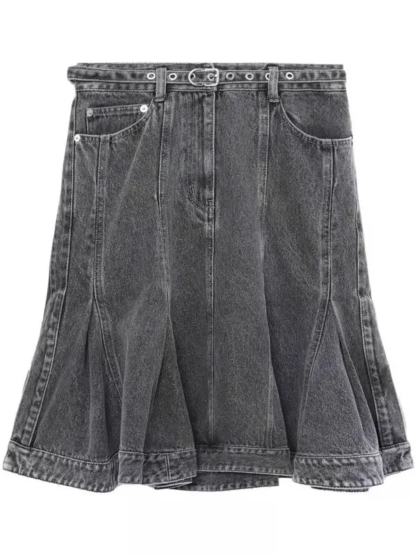 3.1 Phillip Lim Belted Denim Skirt - Grey