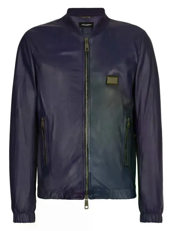 Dolce & Gabbana Leather Zip-up Jacket