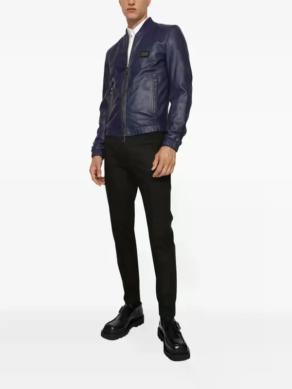 Dolce & Gabbana Leather Zip-up Jacket
