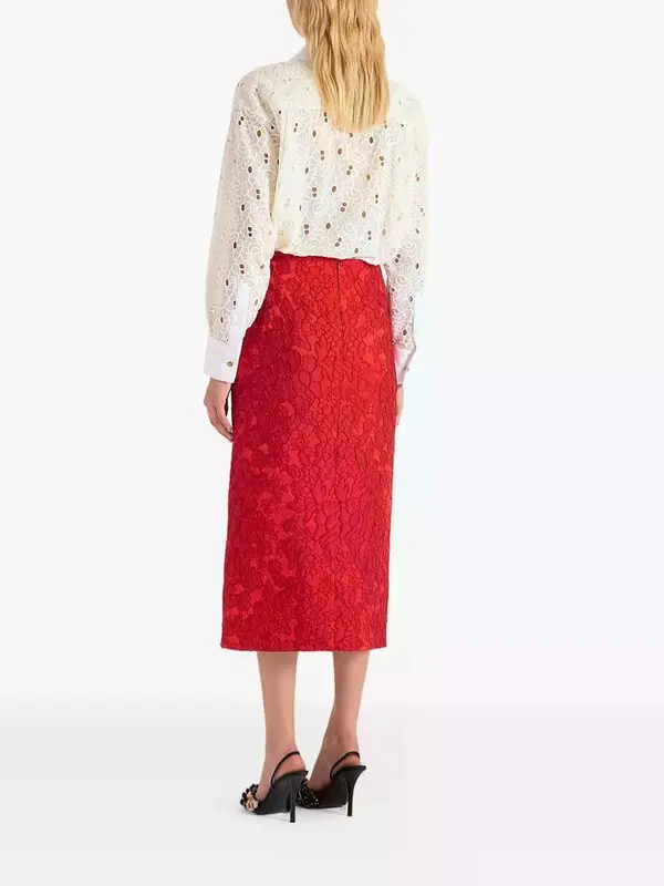 La DoubleJ Floral-pattern Pencil Skirt