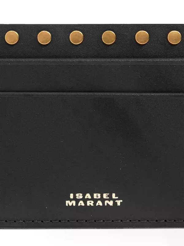 Isabel Marant Étoile Stud-embellished Card Holder - Black
