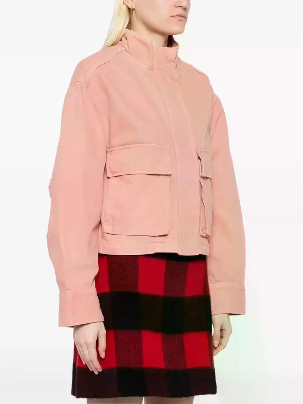 Maison Kitsuné Cropped Workwear Jacket - Pink