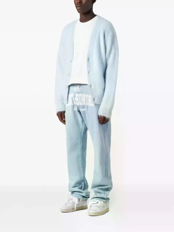 1989 STUDIO Logo Print Brushed Cardigan