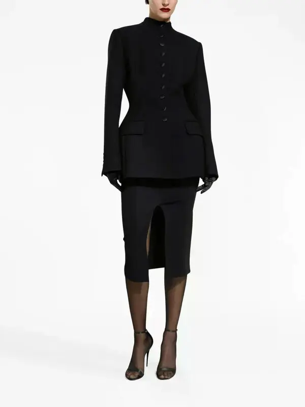 Dolce & Gabbana High-waist Pencil Skirt With Front Slit