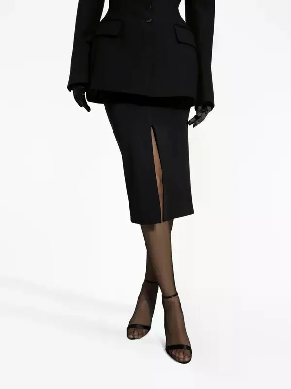 Dolce & Gabbana High-waist Pencil Skirt With Front Slit