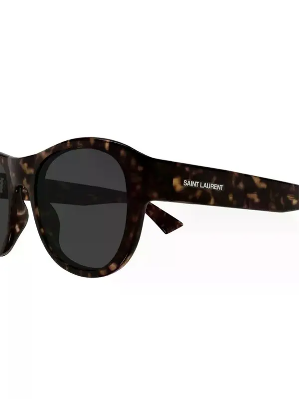 Saint Laurent Maxime Round-frame Sunglasses - Brown
