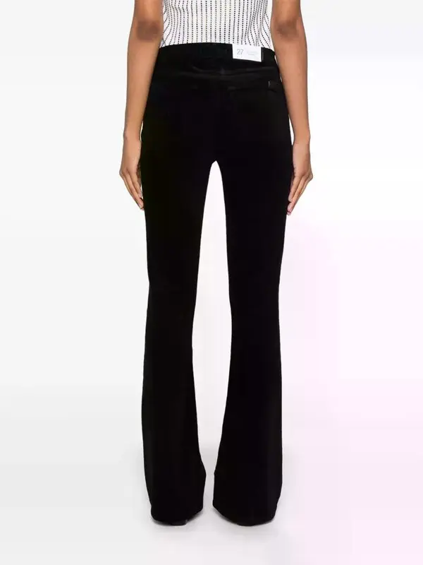 7 For All Mankind High-waisted Velvet Flared Trousers