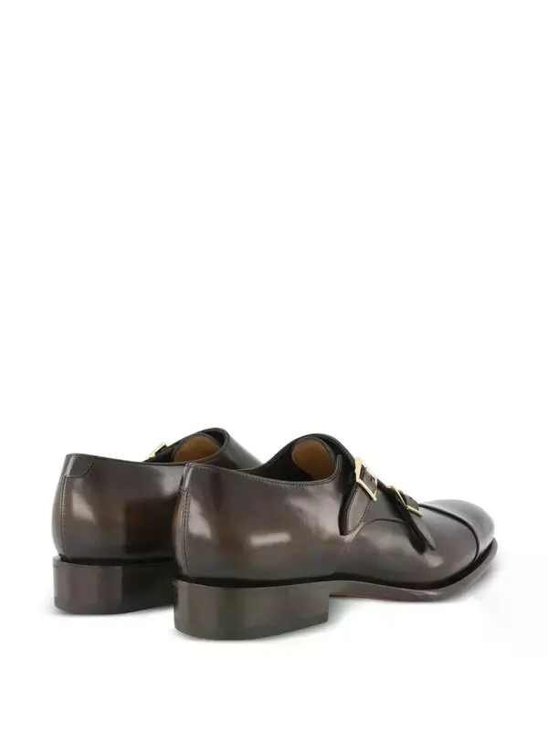 Santoni Monk Strap Shoes - Brown