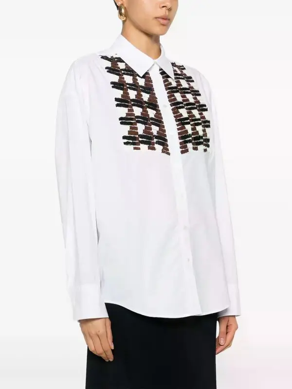 P.a.r.o.s.h Embellished Cotton Shirt