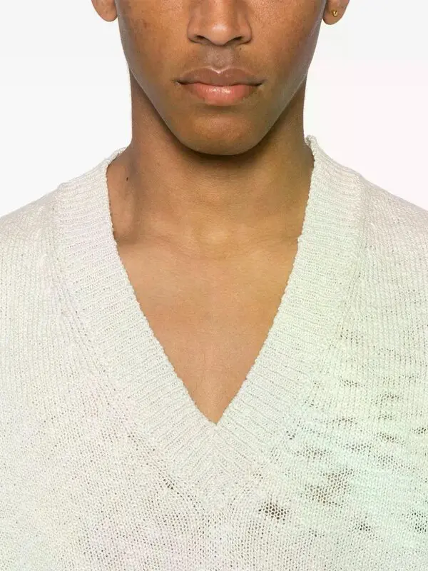 Eleventy Fisherman's Knit V-neck Vest