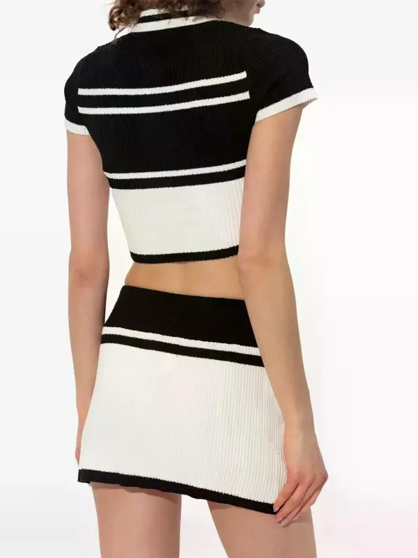 MISBHV Cropped Zip Polo Top