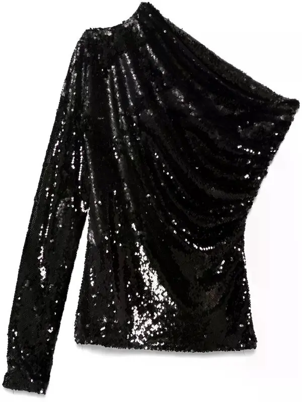 Alchemy Fashions X Lia Aram Sequinned Top - Black