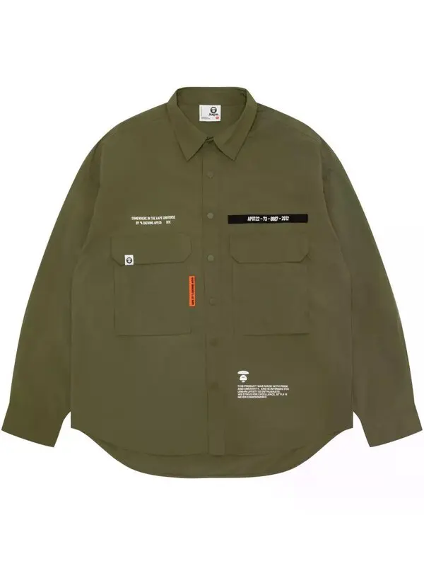 AAPE BY *A BATHING APE Text-print Shirt - Green