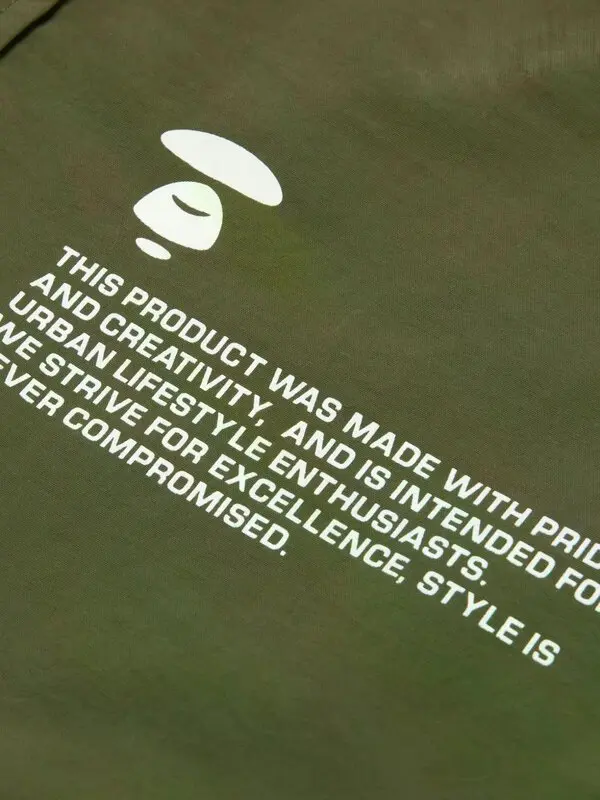 AAPE BY *A BATHING APE Text-print Shirt - Green