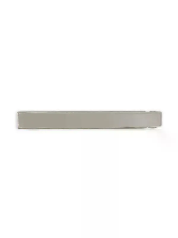 Dolce & Gabbana Logo-plaque Crystal-embellished Tie Clip - Silver