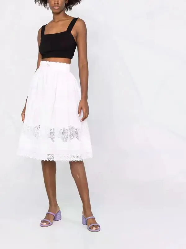 Dolce & Gabbana Floral Lace Midi Skirt