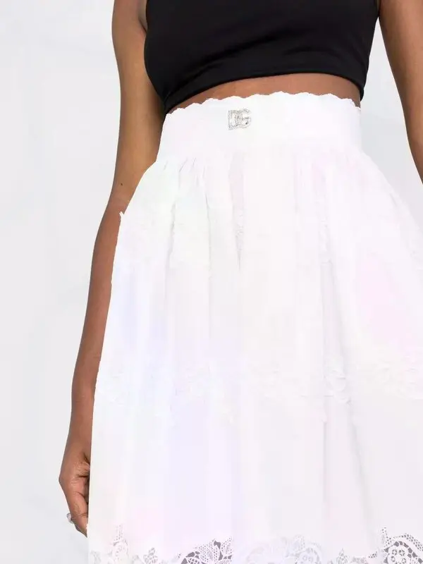 Dolce & Gabbana Floral Lace Midi Skirt