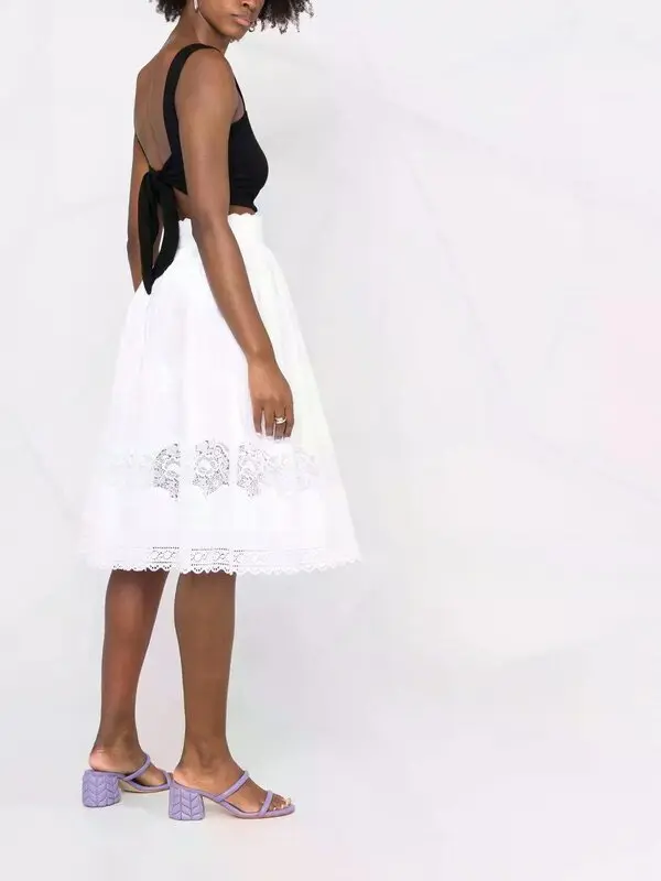 Dolce & Gabbana Floral Lace Midi Skirt