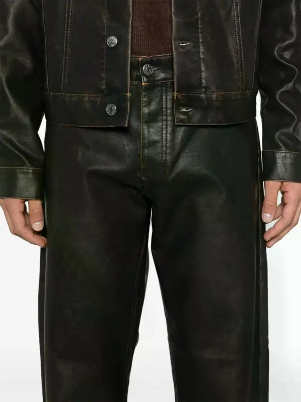 SUNFLOWER Faux Leather Loose Trousers
