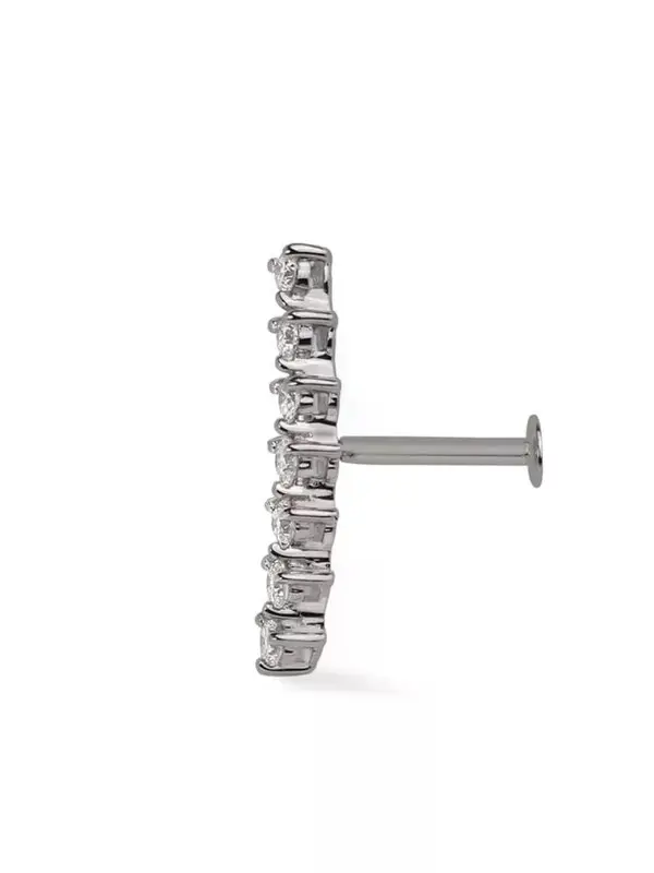 LARK & BERRY 14kt White Gold Diamond Earring - Silver