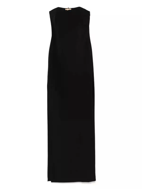 Elisabetta Franchi Jewel-detail Crepe Maxi Dress - Black
