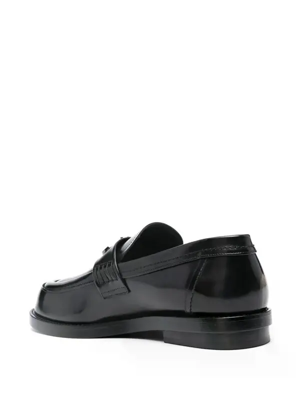 Alexander McQueen Logo Plaque Leather Loafers