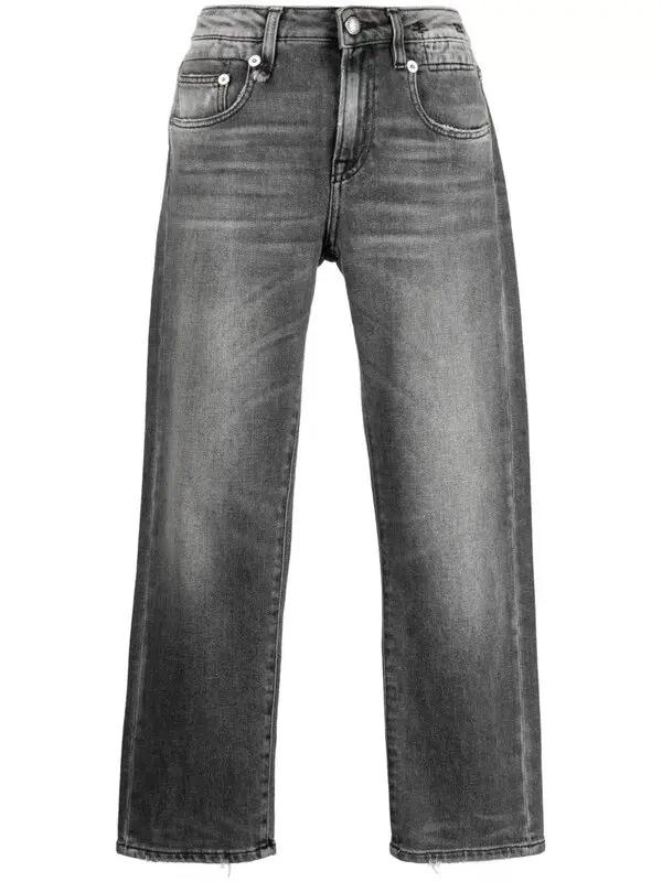 R13 Cropped Straight Leg Jeans