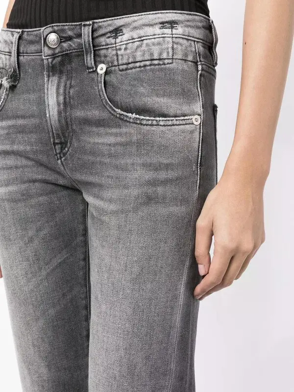 R13 Cropped Straight Leg Jeans