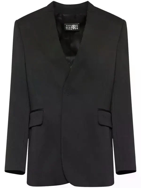 MAISON MARGIELA Collarless Single-breasted Blazer