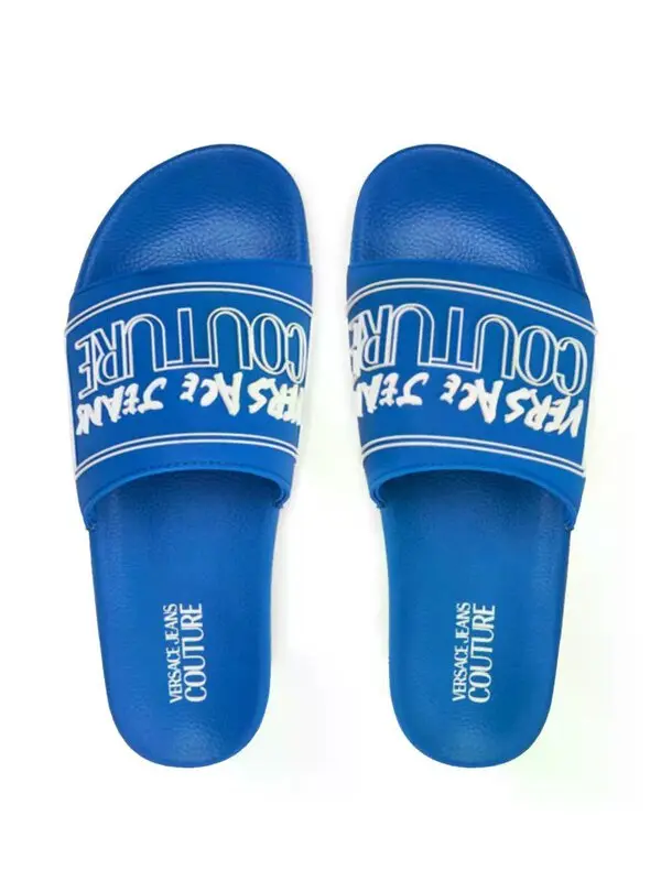 Versace Logo Embossed Slides