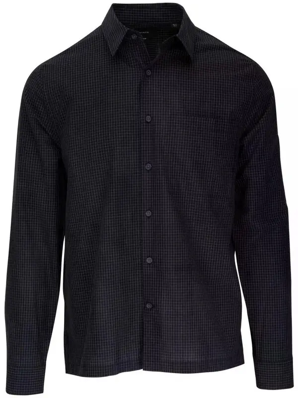 Vince Checkered Spread-collar Shirt