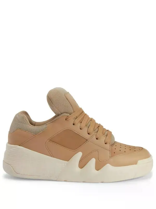 GIUSEPPE ZANOTTI Panelled Mid-top Sneakers - Neutrals