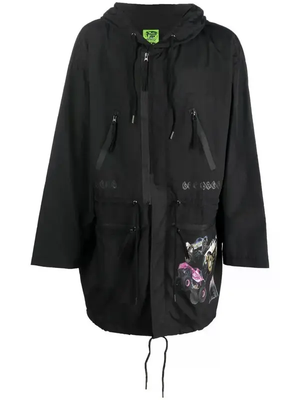 GARBAGE TV Graphic Print Raincoat