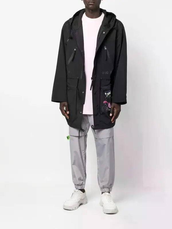 GARBAGE TV Graphic Print Raincoat