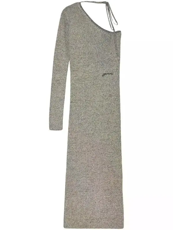 GANNI Sparkle One-sleeve Dress