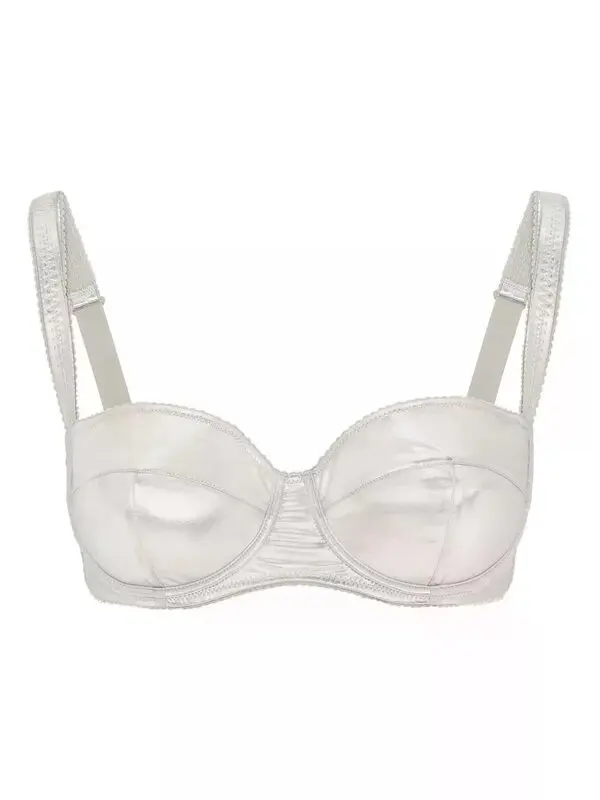 Dolce & Gabbana Metallic Balconette Bra - Silver