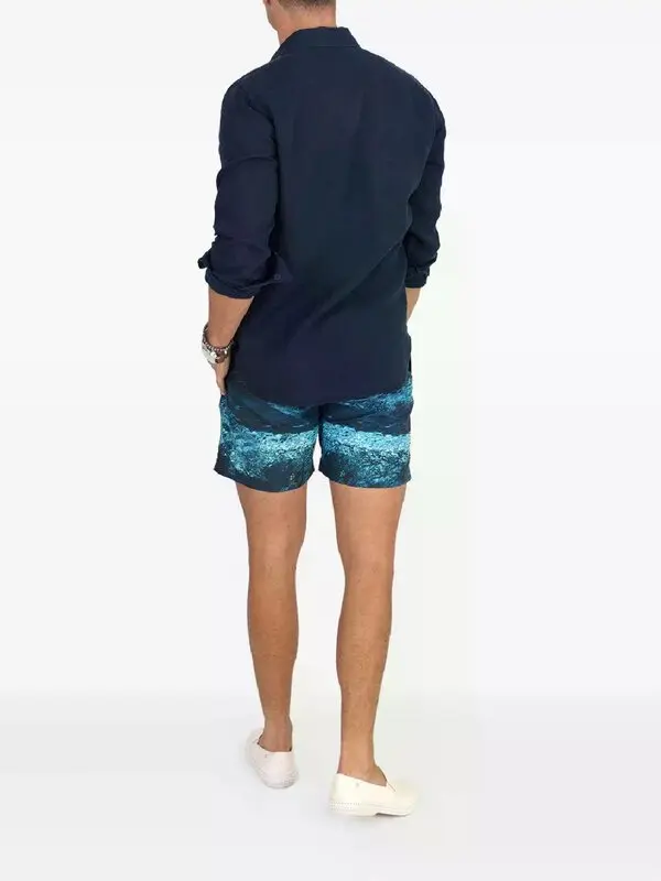 Orlebar Brown Bulldog Photograph-print Swim Shorts - Blue