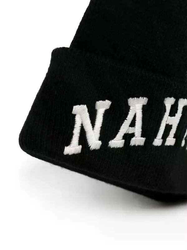 NAHMIAS Logo Embroidered Wool-cashmere Blend Beanie