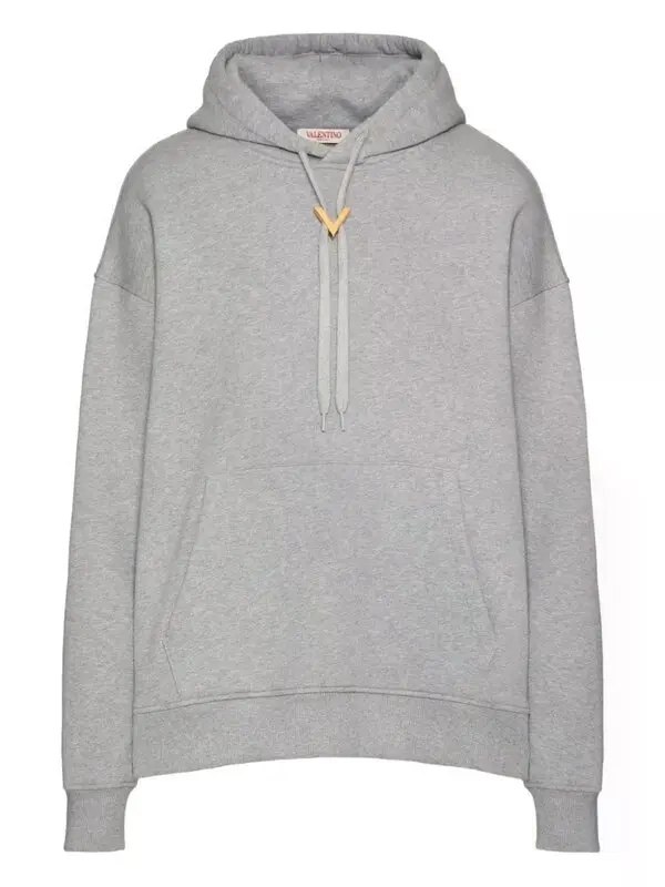 Valentino Garavani V-detail Cotton Hoodie