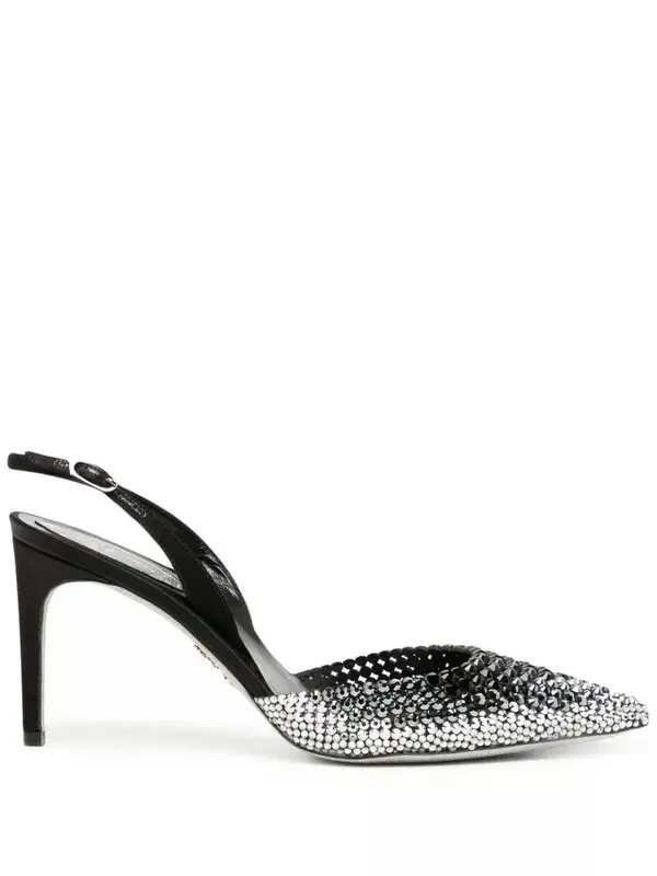 Rene Caovilla Jackie 70mm Crystal-embellished Slingback Pumps