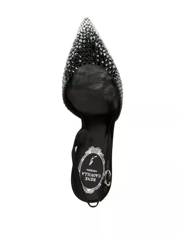 Rene Caovilla Jackie 70mm Crystal-embellished Slingback Pumps