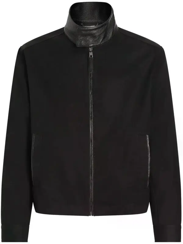 Dolce & Gabbana Leather-trimmed Bomber Jacket