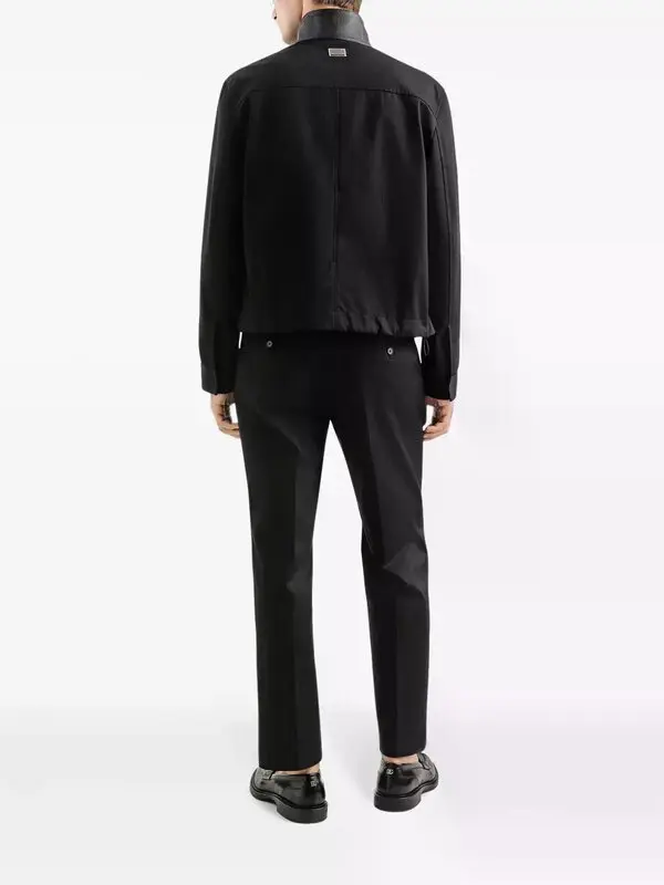 Dolce & Gabbana Leather-trimmed Bomber Jacket