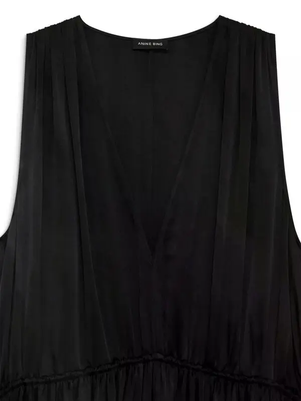 ANINE BING Mia Silk Maxi Dress