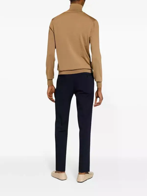 Dolce & Gabbana Cashmere-silk Blend Roll Neck Jumper - Brown