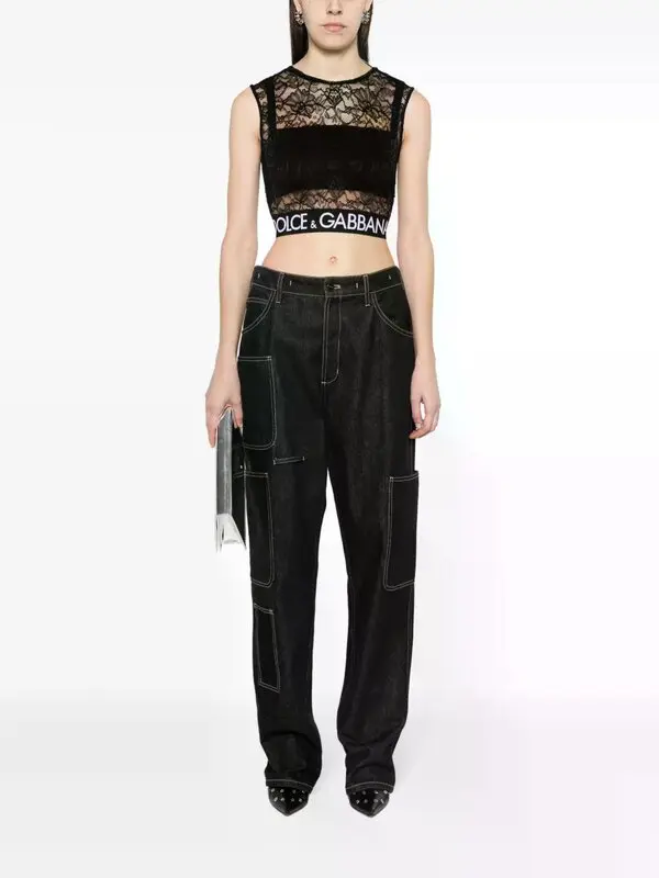 Dolce & Gabbana Lace Cropped Top