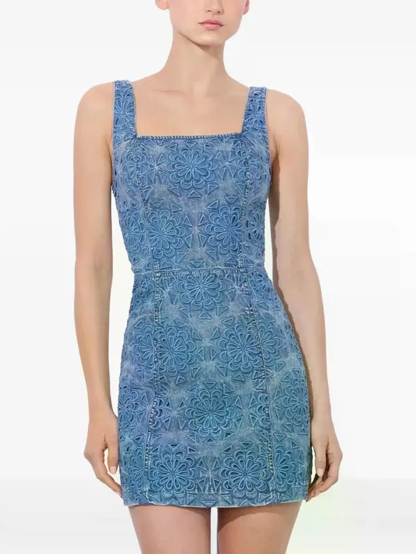 Alice + Olivia Square Neck Sleeveless Mini Dress