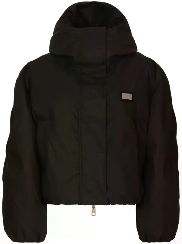 Dolce & Gabbana Padded Jacket With Logo Plaque