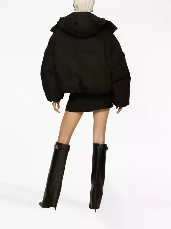 Dolce & Gabbana Padded Jacket With Logo Plaque